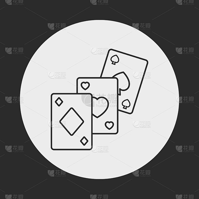 Play card line图标