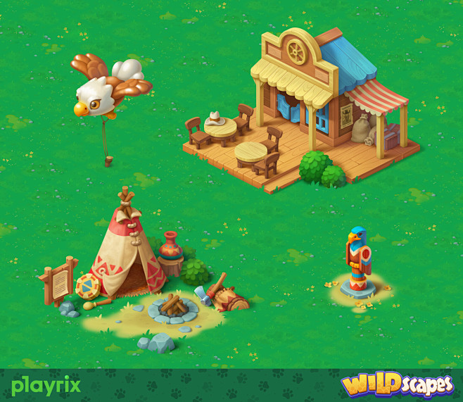 Wildscapes (Playrix) - China Area, Helena Erokhina : My 2D game objects ...