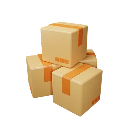 Packages 3D Icon