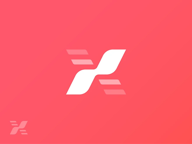 X gradient color opacity brand identity design brand identity letter x ...