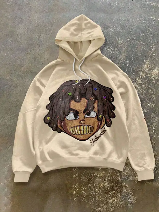 Manfinity EMRG Men Spring And Autumn Letters Cartoon Print Long Sleeve ...