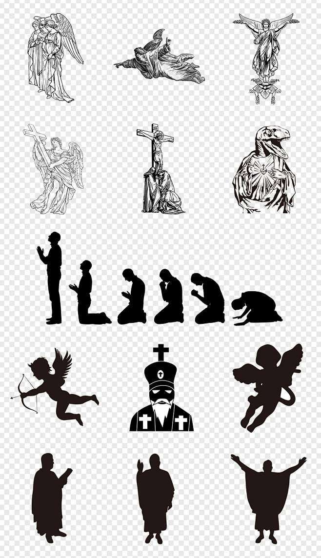 宗教信仰圣母耶稣基督教天主教上帝教皇圣杯天使鸽子图案-花瓣网