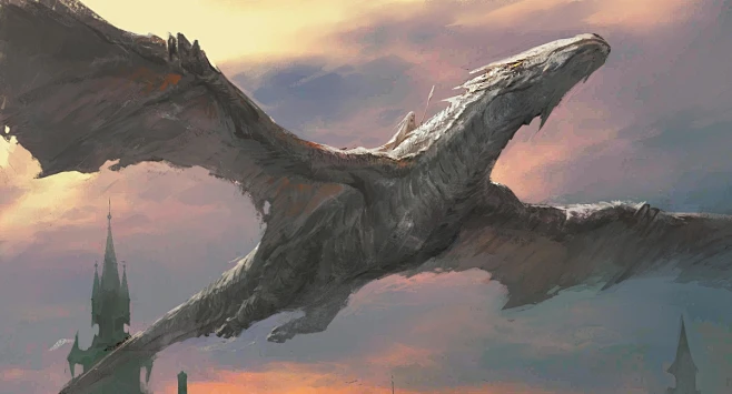 #绘画 【Leo原创】少女与龙·主题创作习作 - 不想当画家的Leo的插画-花瓣网