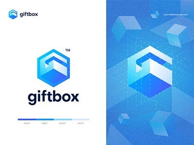 Giftbox Logo Concept 3d cube logo 3d modern logo box logo brand ...