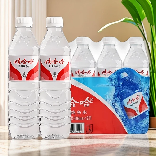 娃哈哈纯净水饮用水596ml*12瓶整箱瓶哇哈哈非矿泉水商用办公室-tmall.com天猫-花瓣网