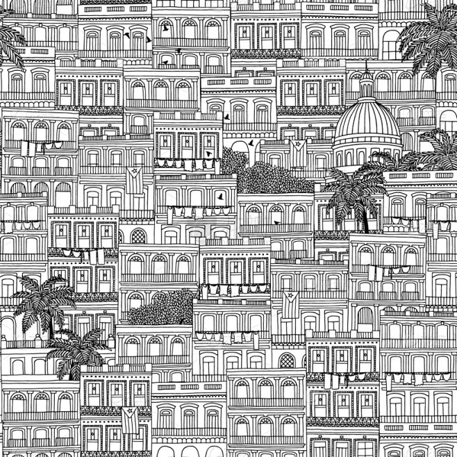 cuban houses pattern