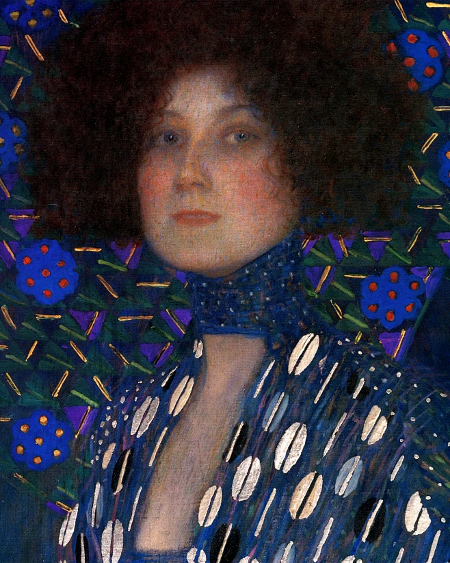 Portrait of Emilie Louise Floge, detal-花瓣网