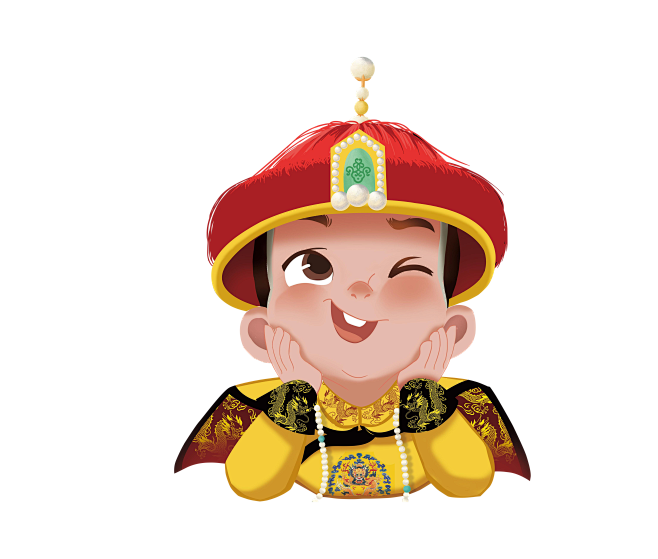 素材 高清卡通皇帝