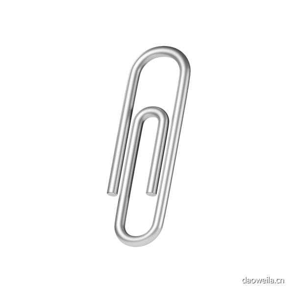 回形针3D模型Paperclip - @到位啦UI素材 30款5角度常用物品模型