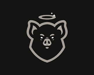 Saint Pig 猪 天使 猪年 2019 猪头 猪脚 商标设计 图标 图形 标志 logo 国外 外国 国内 品牌 设计 创意 欣赏