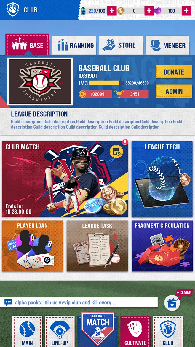 MLB clutch hit baseball UI Design-花瓣网