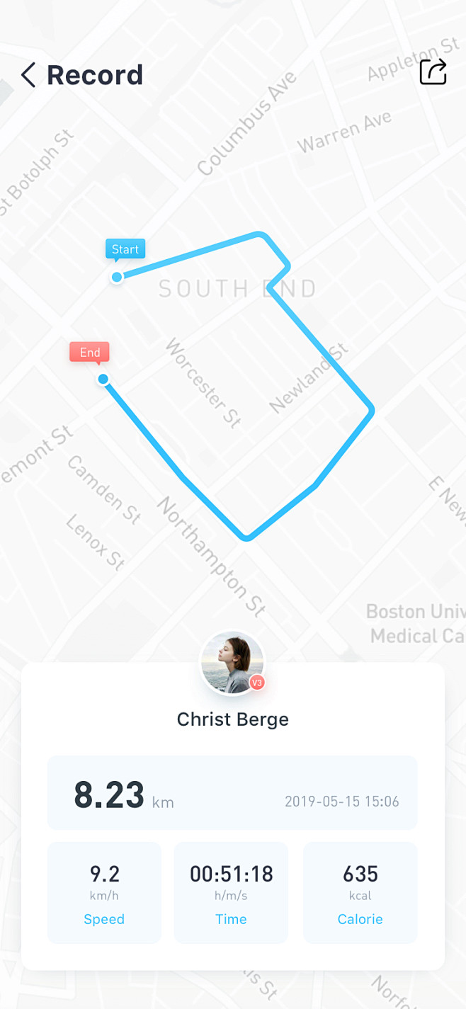 运动 健康 数据 跑步 APP UI