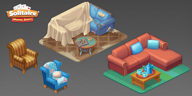 Solitaire Home Story-花瓣网