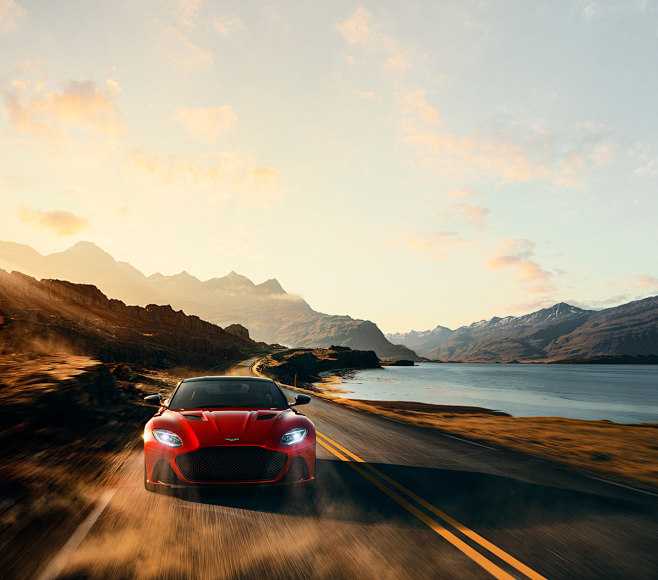 aston martin automotive car CGI DBS iceland Landscape luxury retouching ...