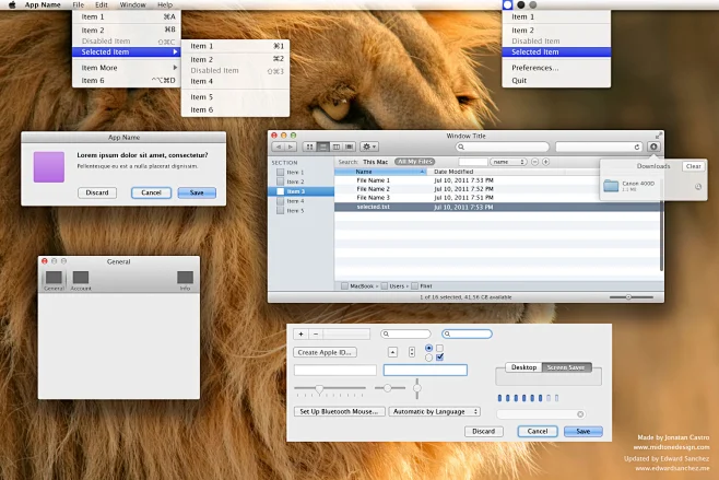 mac GUI PSD免费下载-找代码beta-花瓣网