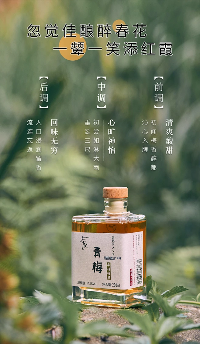 Forget it忘记它本格青梅酒水果酒梅子女士低度酒甜露酒280ml浸泡-tmall.com天猫-花瓣网