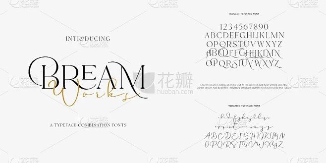 Elegant font letter alphabet set. Classic black le素材-花瓣网