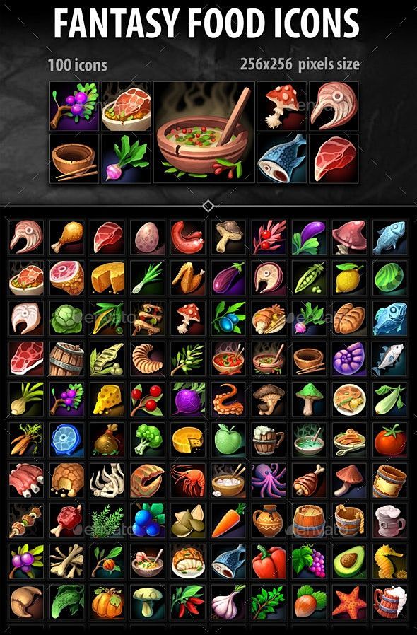 Fantasy Food Icons