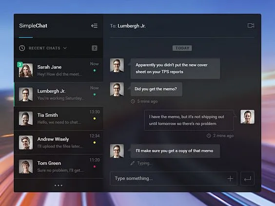 Simple Chat UI by Pierre Marais-花瓣网
