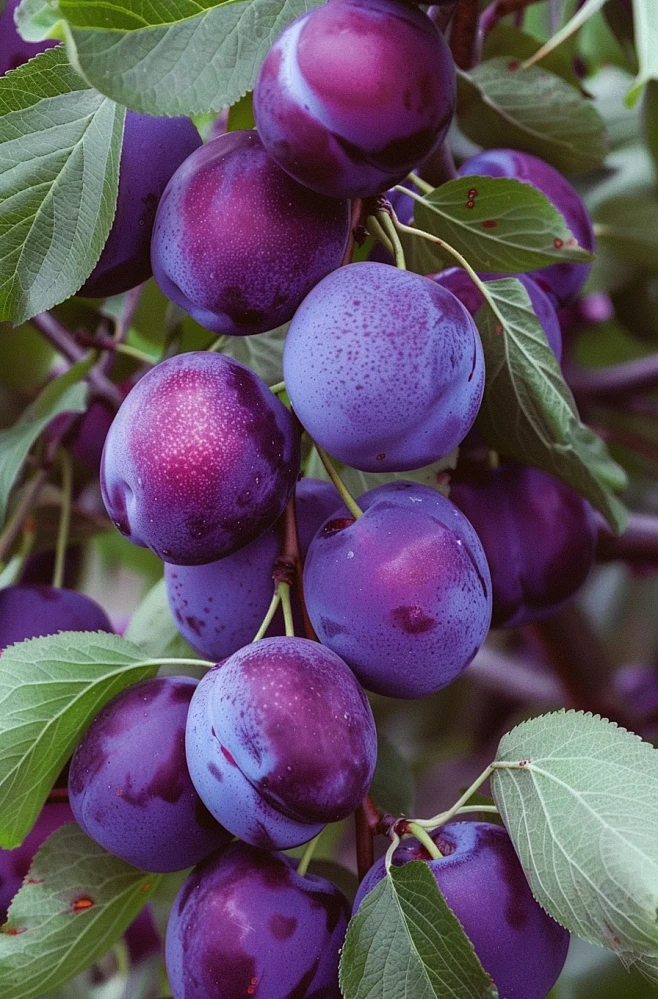 schaffnerhobbes_purple_ripe_plums_are_hanging_from_a_tree_in_th ...