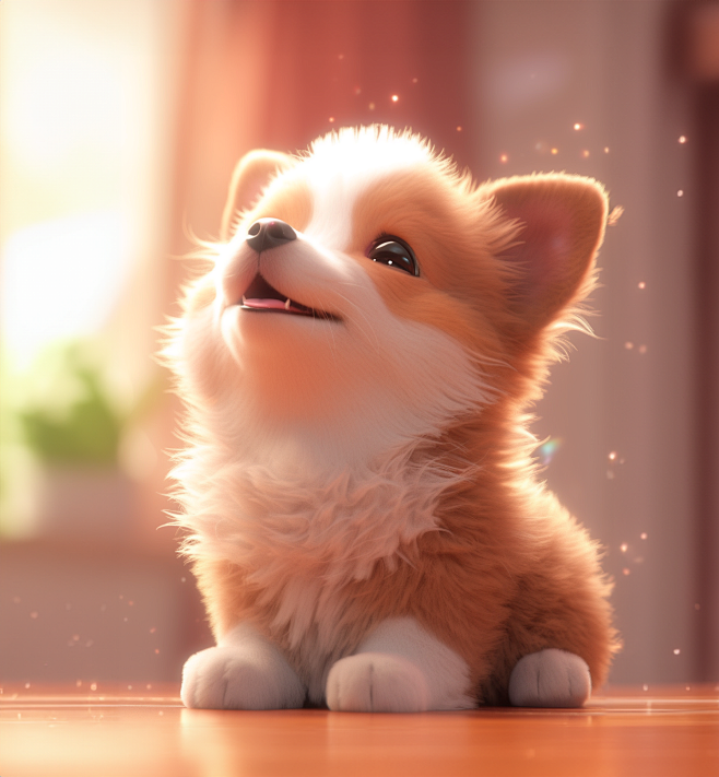 zhujiao_Super_cute_puppy_Dreamy_background_Unreal_engine_cinem_3bc8f7cb ...