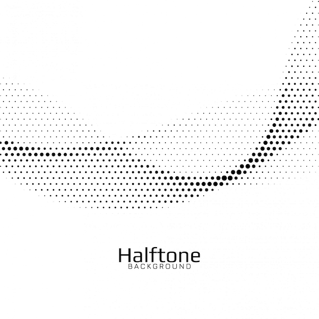Abstract Wave Style Halftone Background Free Vector