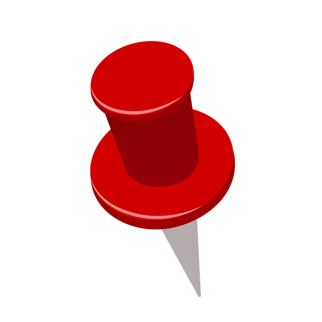 _红色矢量大头图钉