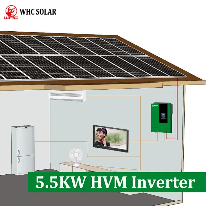 Whc 3.5kw 5.5kw Mppt Solar Power Inverter 24v Dc To 220v Ac Solar 12v ...