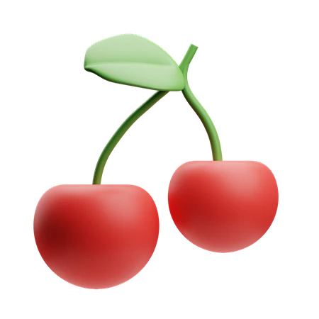 Cherry 3D Illustration-花瓣网