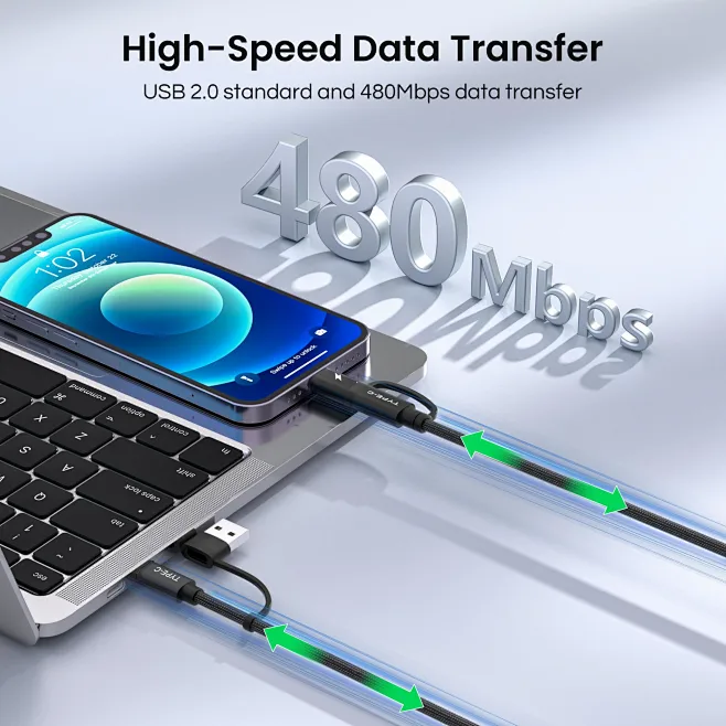 Amazon.com: Basesailor 4-in-1 USB C to Type C Cable 6.6ft,60W Fast ...