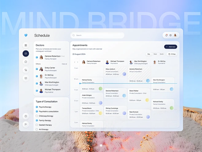 MindBridge - Mental Health App Design-花瓣网