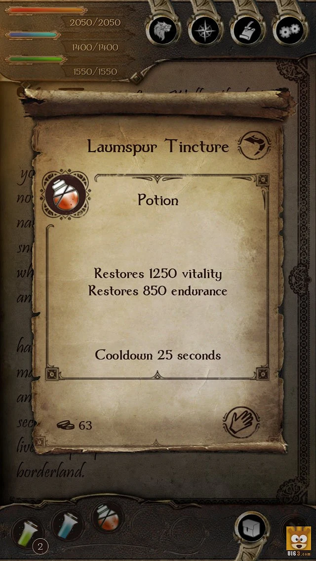 RPG游戏小说《Lone Wolf 孤狼》UI游戏界面-花瓣网