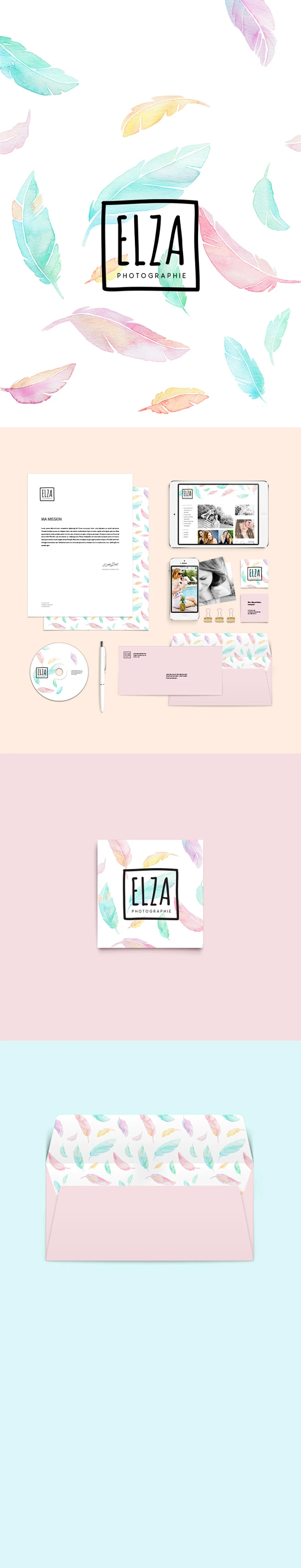 ELZA PHOTOGRAPHIE : Branding for a lifestyle & colorful photographer ...