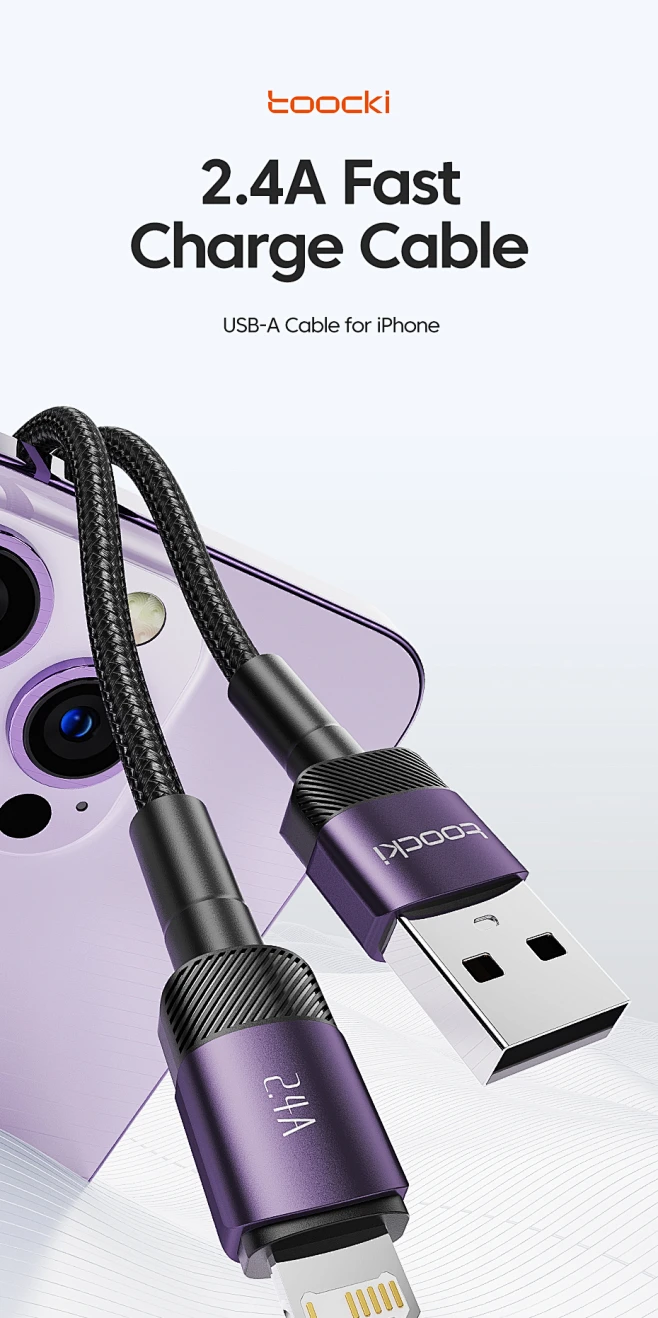 Toocki USB Cable For iPhone 14 13 12 Pro Max X XS XR 8 7 Plus iPad Fast ...