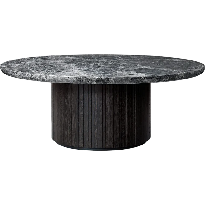 GUBI - Moon Coffee Table, Round - Tables - Brown/Black Stained Veneer ...