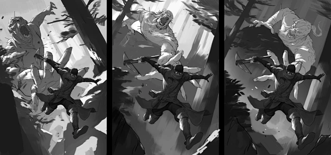 场景构图黑白构成画面构成黑白稿来自cgbook.cn (931)-花瓣网