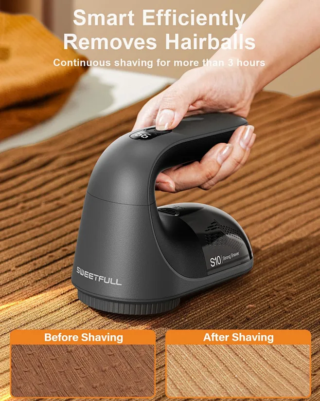 Amazon.com: SWEETFULL Fabric Shaver, Rechargeable Lint Remover Sweater ...