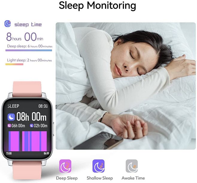 Amazon.com: Smart Watch for Women Girls Pink, Touch Screen Smartwatch ...