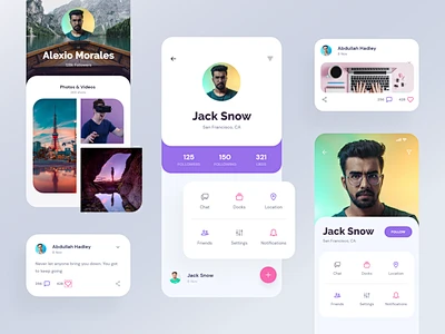 App UI - User Profile | Exo UI kit notification gallery icon design ux ...