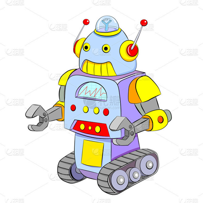 卡通机器人履带