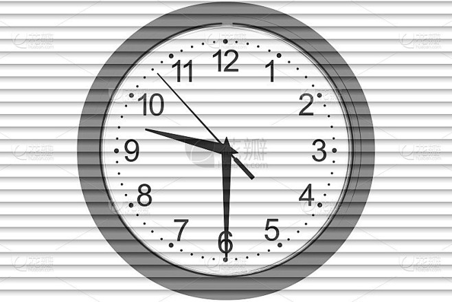 clock on a white background