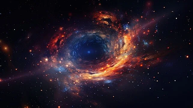 点击来源直接获取大图文件 |Abstract Dreamy Background Wallpaper Template of a Black ...