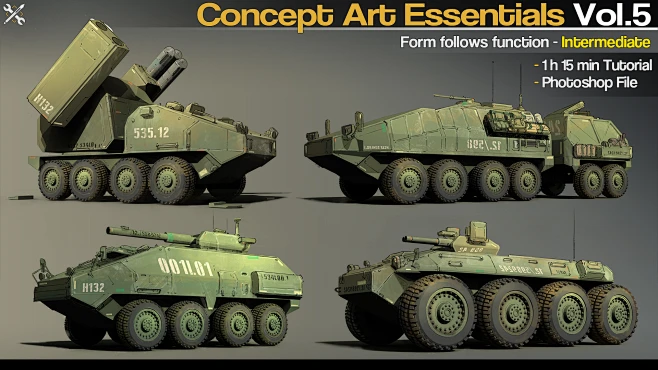Concept Art Essentials Vol.5, Jonas Ronnegard : Concept art form follows function tutorial
