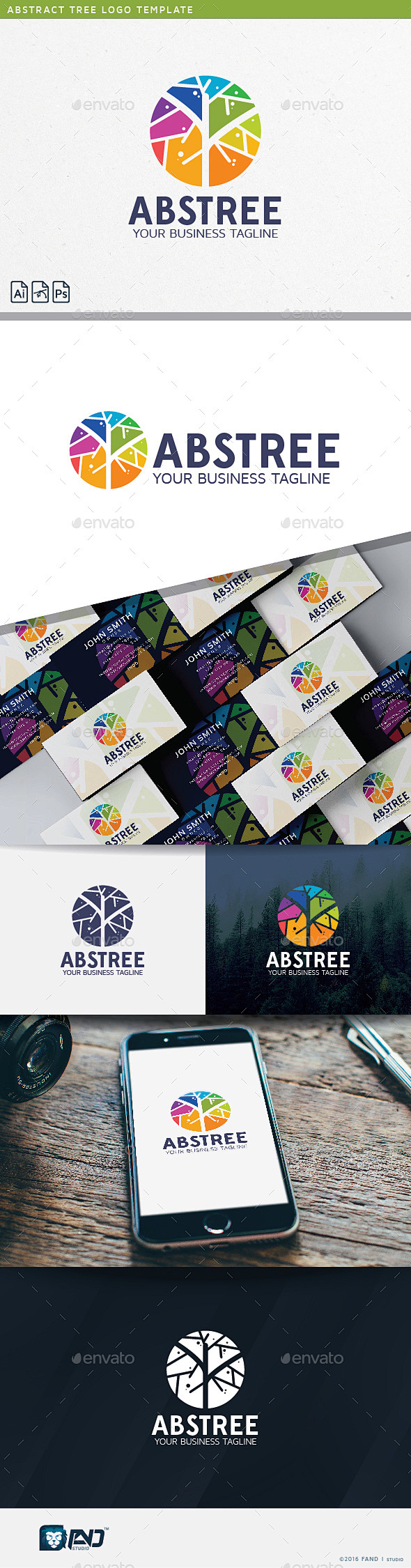 文摘树标志,标志模板Abstract Tree Logo - Abstract Logo Templates抽象艺术,美丽,圆,公司理念,有 ...