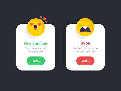 Notification Pop Up UI ui congratulations ui flash message notification ...
