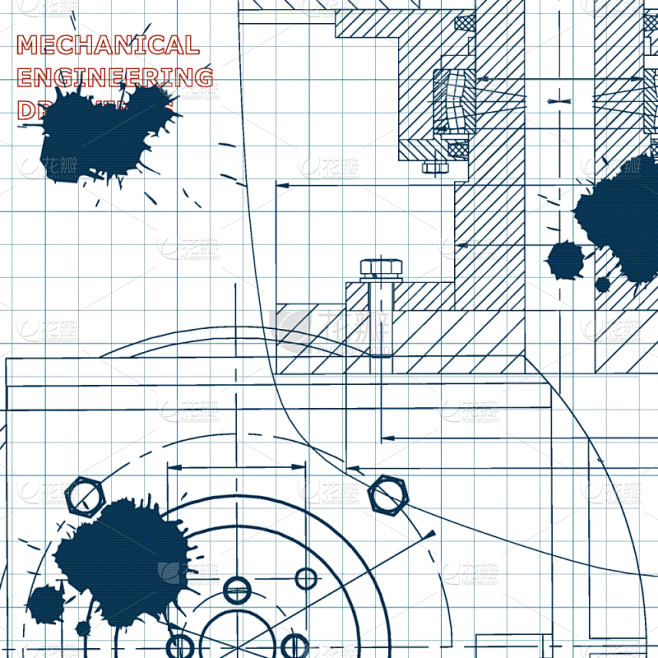 technical draft ink blots