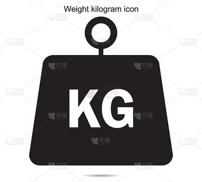 重量公斤图标设计矢量插图图形的背景