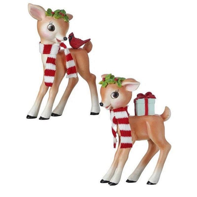Set of 2 _ Baby Reindeer _ Reindeer Figurines _ Christmas Reindeer ...