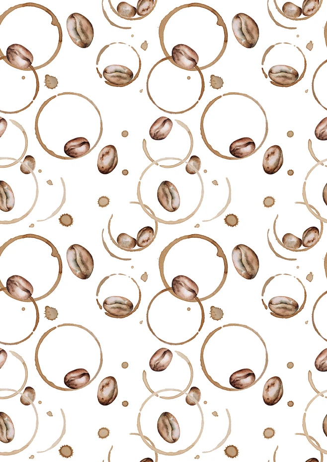 Coffee Beans and Spilt Coffee Pattern Designs : A collection of coffee ...