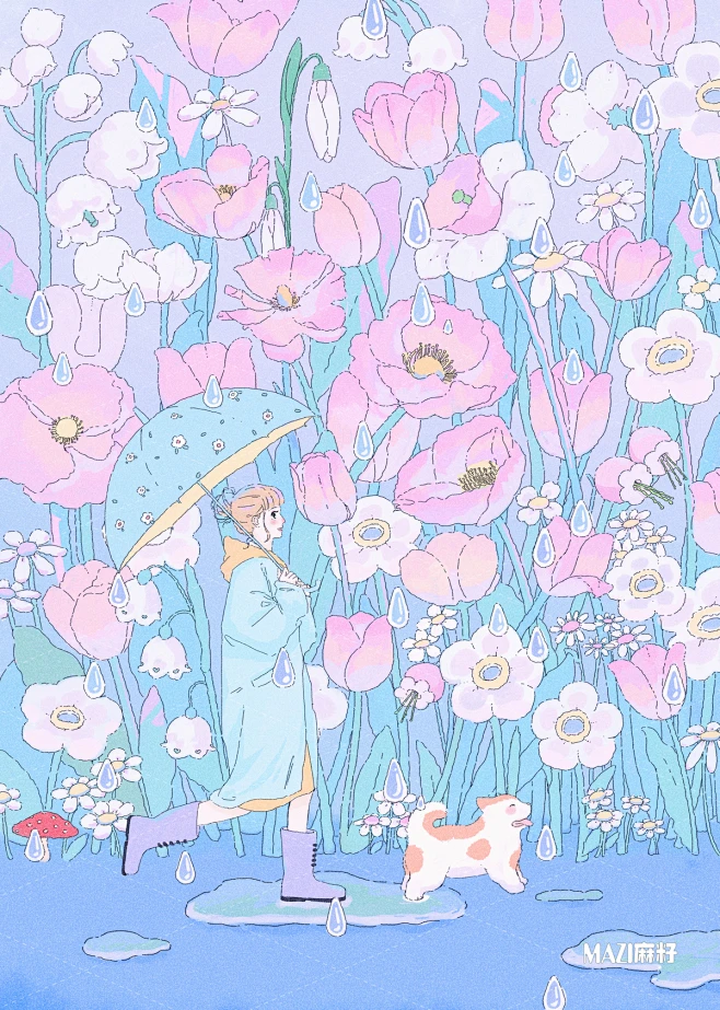 2021年终总结_MAZI-麻籽__插画师作品_涂鸦王国gracg.com-花瓣网